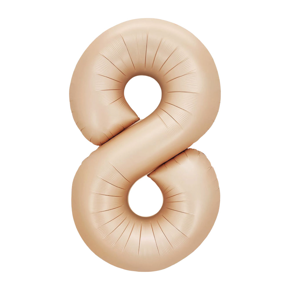 METALLIC BALLOON NUMBER 8 LATTE | SEMPERTEX COLOMBIA– Sempertex