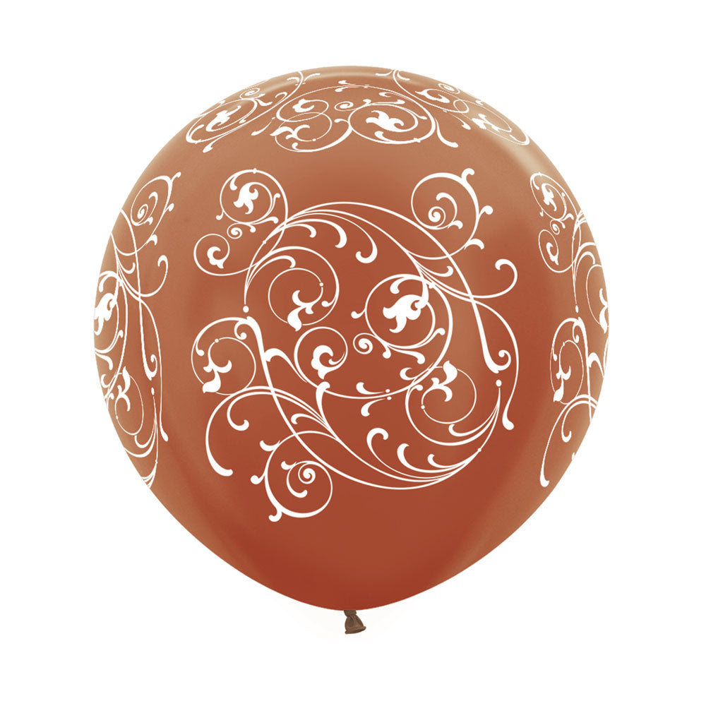 ROUND LATEX BALLOON INFINITY® FILIGREE METAL COPPER | LATEX | SEMPERTEX ...