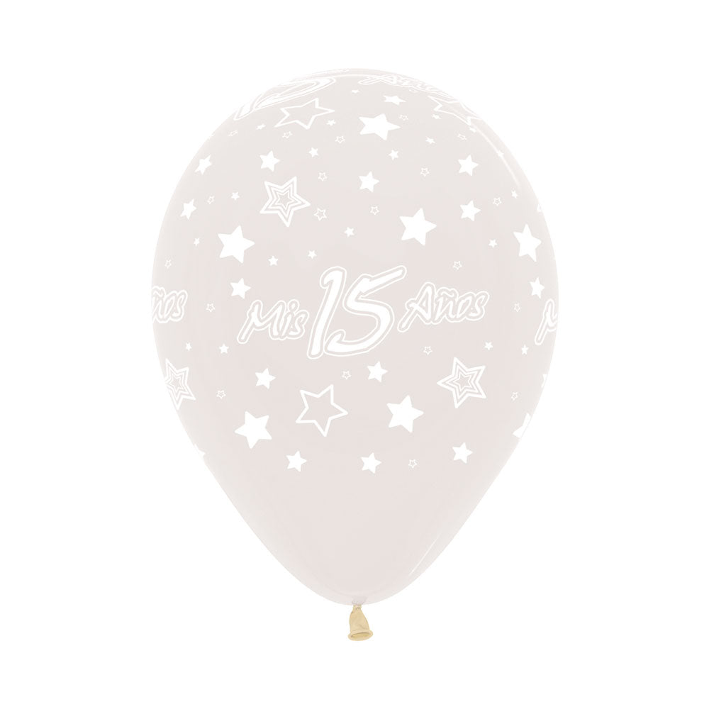 INFINITY ROUND LATEX PARTY BALLOON MIS 15 YEARS FASHION TRANSPARENT ...