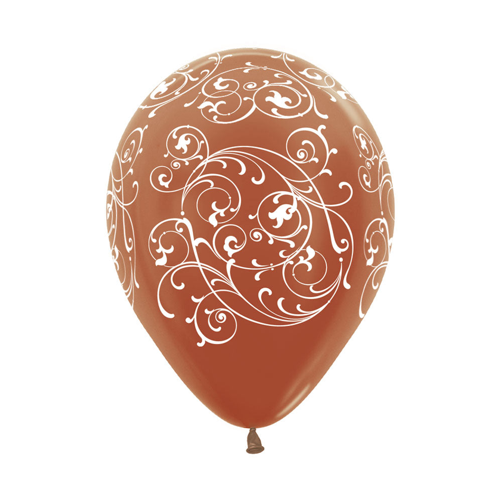 ROUND LATEX BALLOON INFINITY® FILIGREE METAL COPPER | LATEX | SEMPERTEX ...